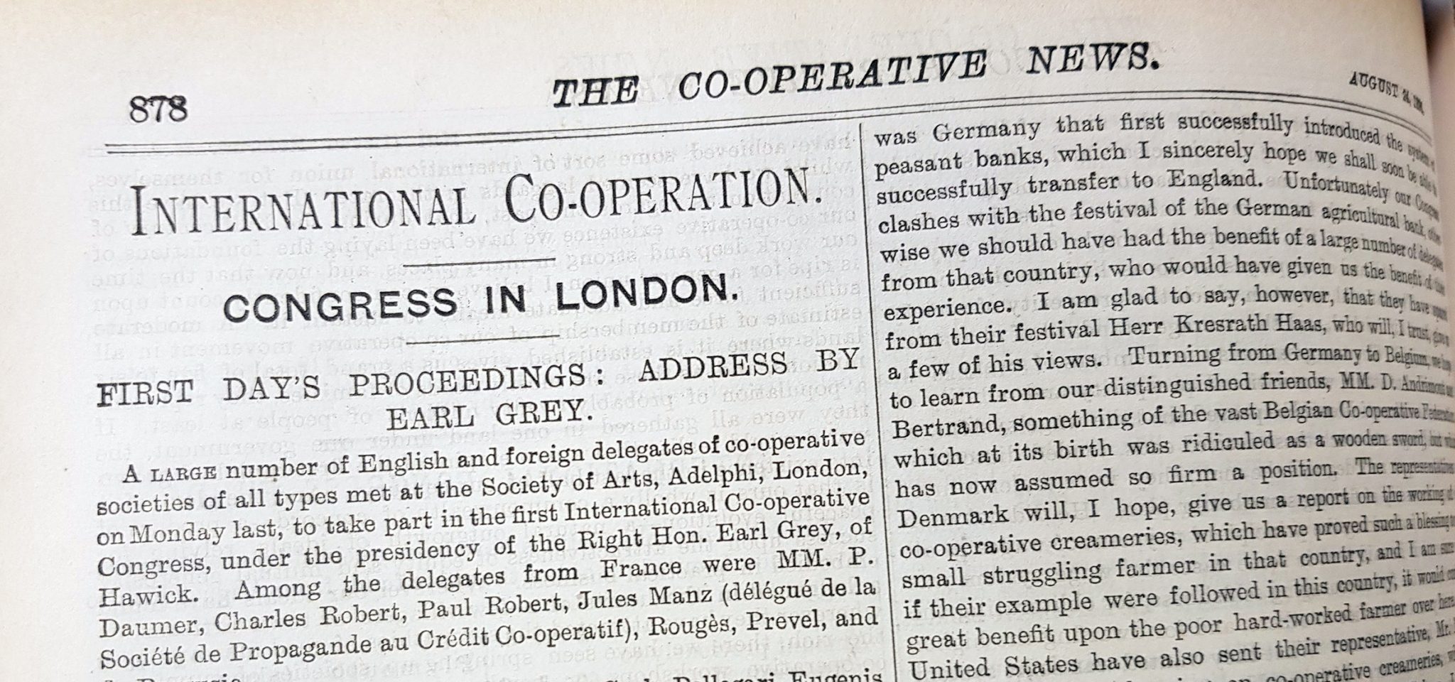 Co-op News at 150: How we covered the first World Cooperative Congress ...