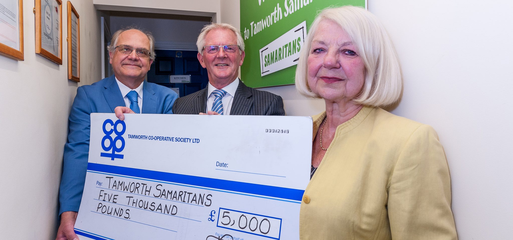Samaritans 'stunned' by record donation from Tamworth Co-op - Co ...