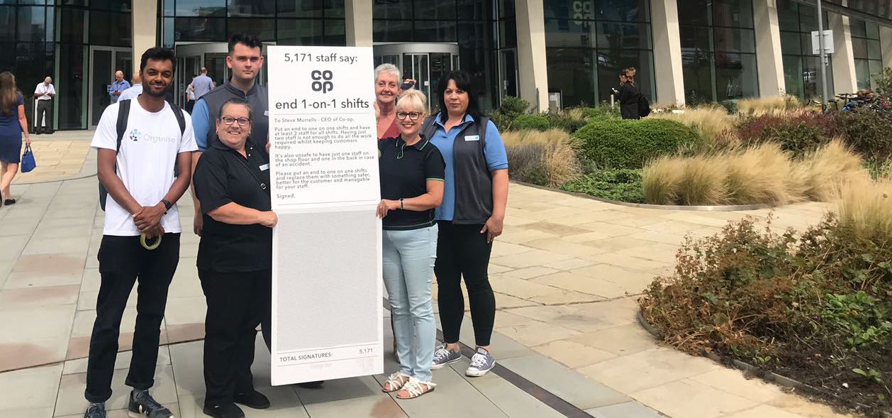 Co-op Group staff protest against 'dangerous' one-on-one shifts - Co ...